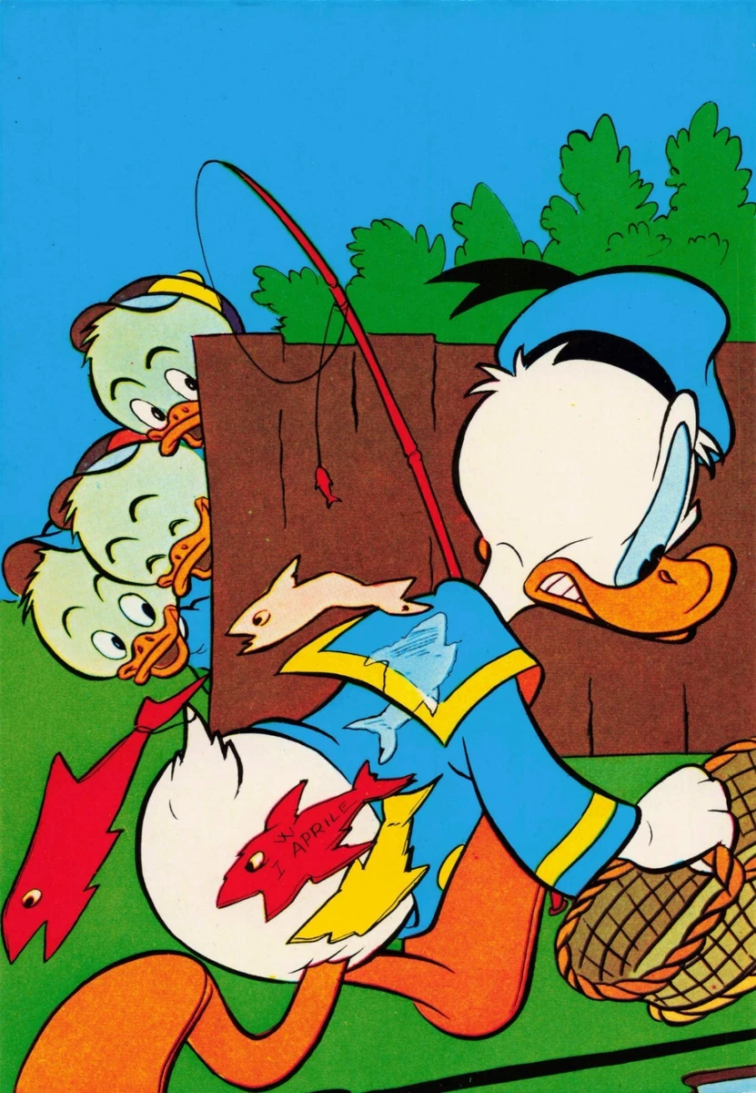 Donald Duck Drawing Fishing