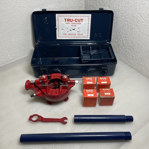 Vintage TRU-CUT 2R Ratcheting Geared Pipe Threader With Dies. “666 ...