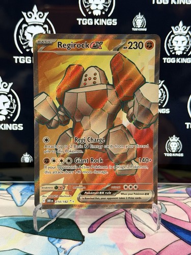 Regirock EX 214/182 - Full Art DRI Destined Rivals Rare Pokemon Card NM ...