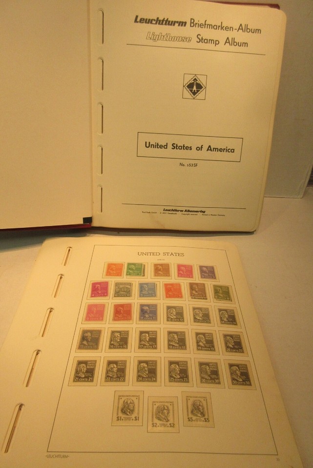Lighthouse Hingeless Pages 1893 Thru 1984 Springback Binder with Mint ...