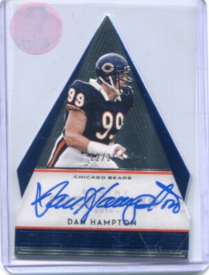 2016 Panini Preferred - DAN HAMPTON - Blue Autograph - CHICAGO BEARS #d ...