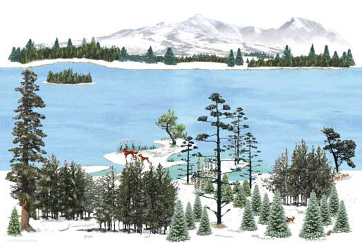 Christmas village backdrop model train snow dept 56 | eBay