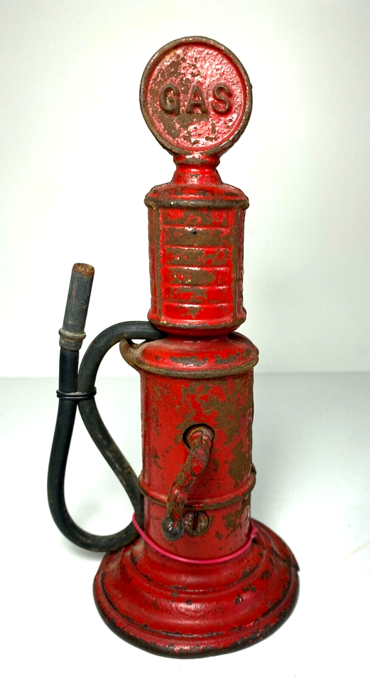 1930's ARCADE RED CAST IRON GAS PUMP 7" Kenton / Hubley | eBay