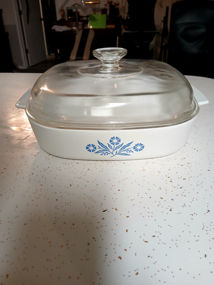 Vintage Blue Cornflower A-10-B Corning Ware Dish w/ Pyrex A-12-C Lid | eBay