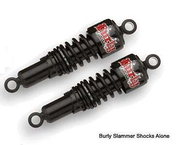 Burly Brand Black Slammer Rear Suspension Shocks 10.5 Harley Sportster ...