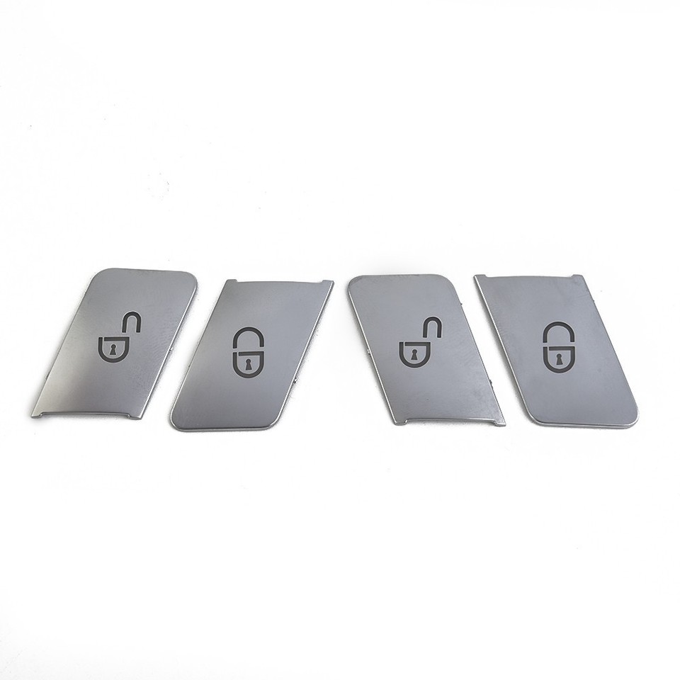 Door Lock Buttons Cover Trim Decoration Trim Chrome Plastic High ...