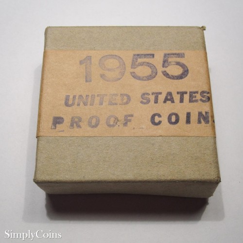 1955 Proof Set Box Original US Mint Silver Coins | eBay