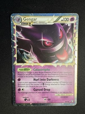 Gengar Prime Holo HGSS Triumphant Card 94/102 Ultra Rare MP READ DESC ...