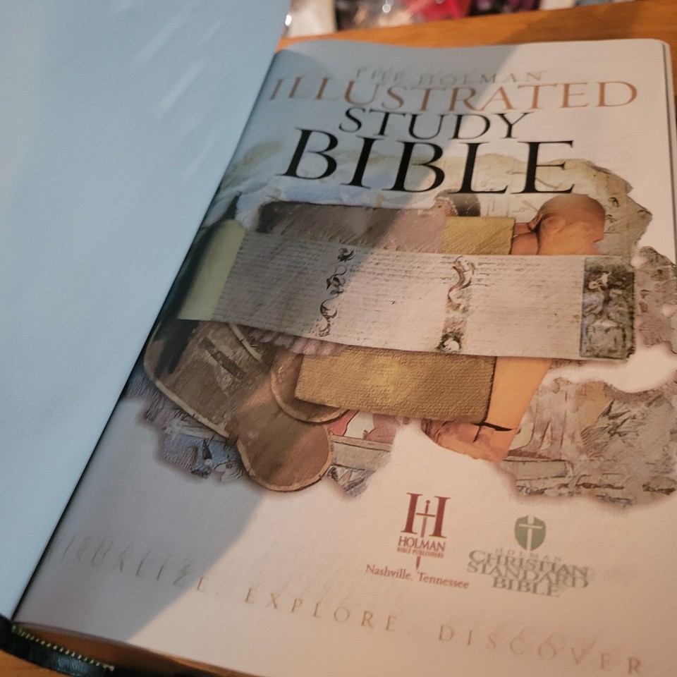 HCSB Holman Illustrated Study Bible Black Bonded Leather Holman CSB ...