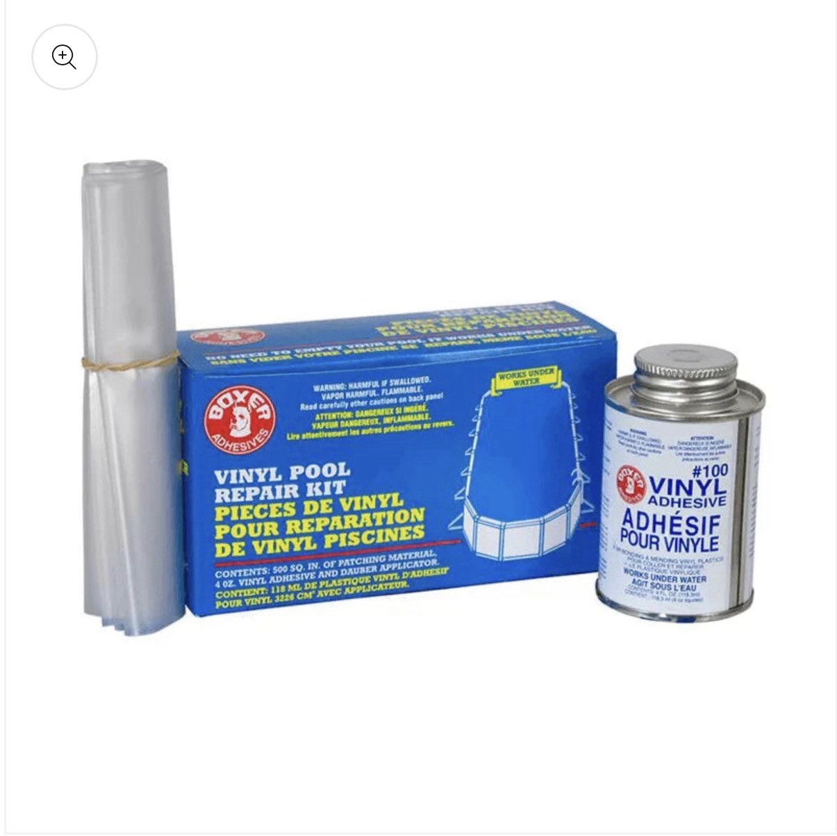 Boxer 110 Swimming Pool Vinyl Liner Underwater Patch Kit Above Ground ...