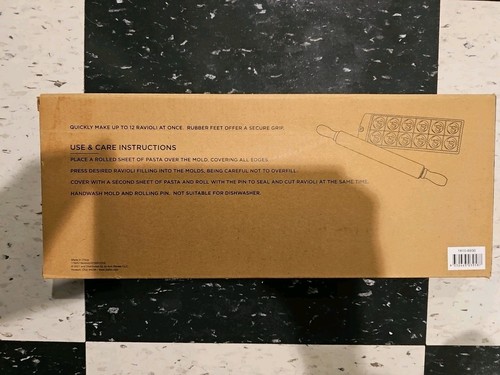Stir Brand Ravioli Mold Makes 12 Ravioli At A Time Includes Rolling Pin ...