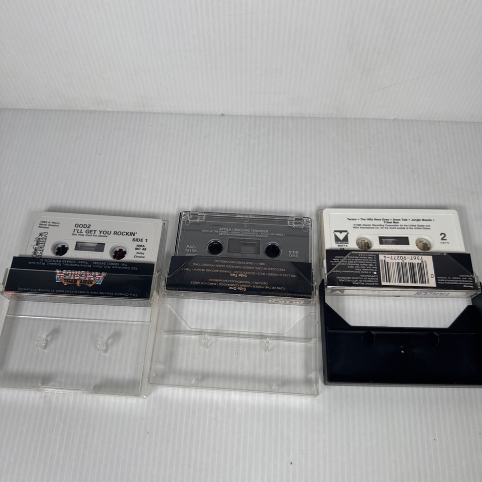 Vintage 1980s Heavy Metal Cassette Tape Lot Of 10 w/ Saxon, Axe, Anthem ...