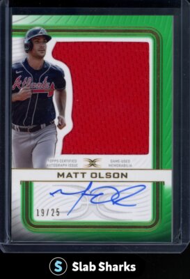 2023 TOPPS DEFINITIVE COLLECTION MATT OLSON AUTOGRAPH JERSEY SP AUTO ...