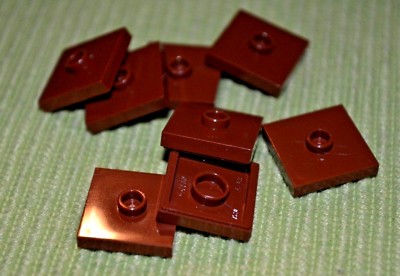 (8) Brown 2x2 Tile w/ Center stud Plate Bricks ~ Lego ~ NEW | eBay