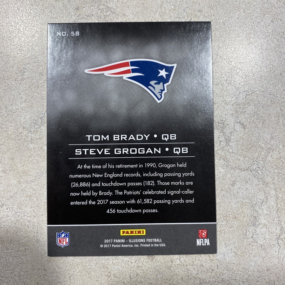 2017 Panini Illusions #58 Tom Brady/Steve Grogan | eBay