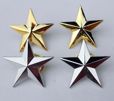 US Army Air Force US Navy One Star Rank Badge Pin Insignia TWO PAIR | eBay