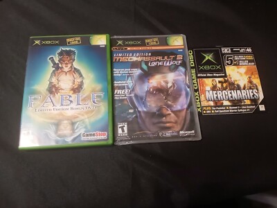 XBOX FABLE LIMITED EDITION BONUS DVD PLUS MECHASSAULT 2 & XBOX MAGAZINE ...