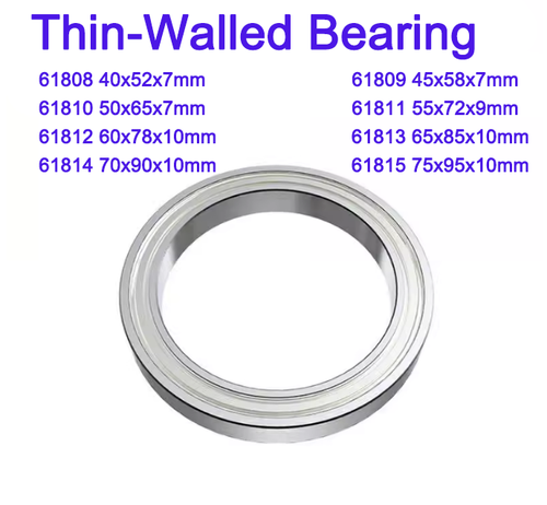 Thin-Walled Bearing 61808 61809 61810 61811/2/3/4/5 Metal Shielded ...