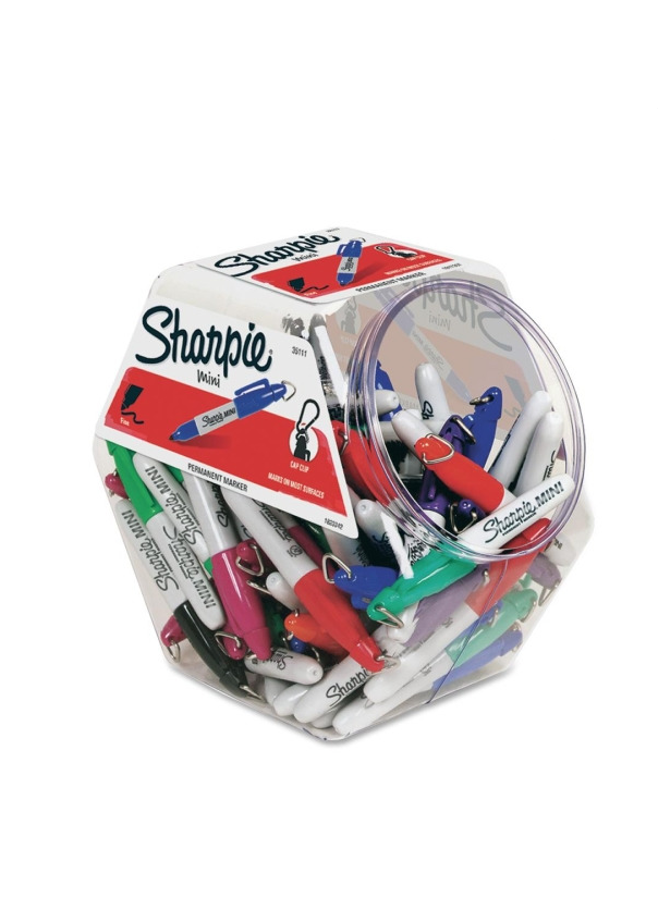 72-Pack Canister Sharpie Permanent Mini Markers, Fine Point, Assorted ...