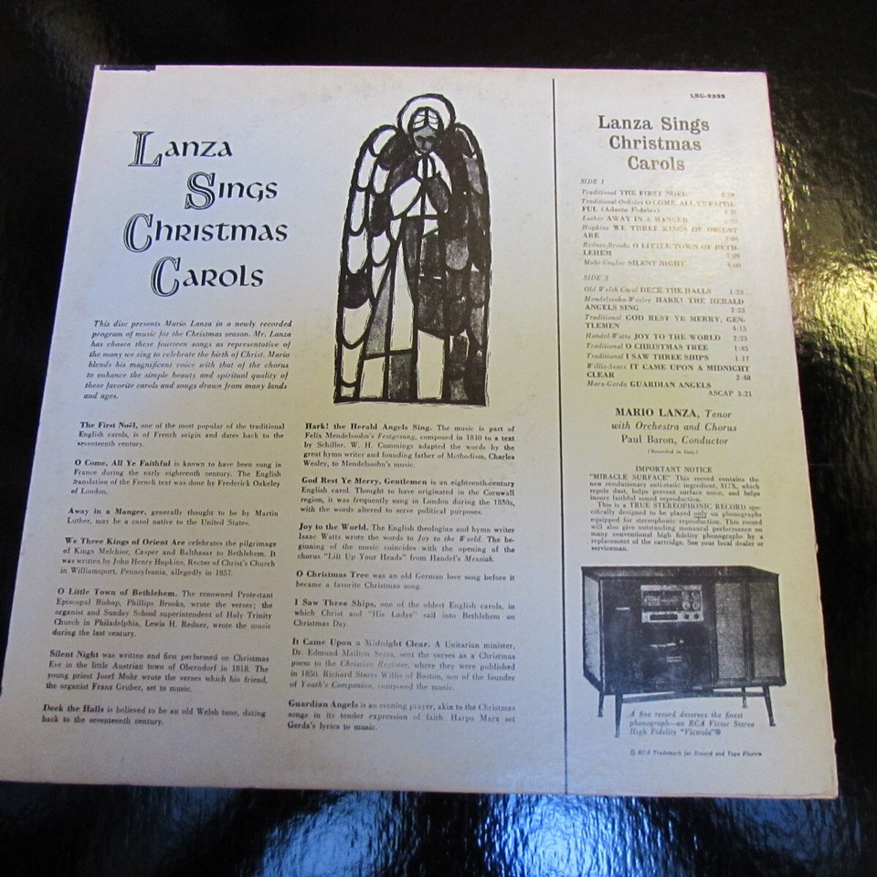 Vintage - (5) Christmas LP's...Elvis, Mario Lanza, Mitch Miller & Henry ...