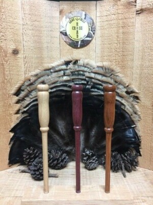 3- 1-Pc Straight-Tip Friction Turkey Call Strikers Hickory, Purpleheart ...