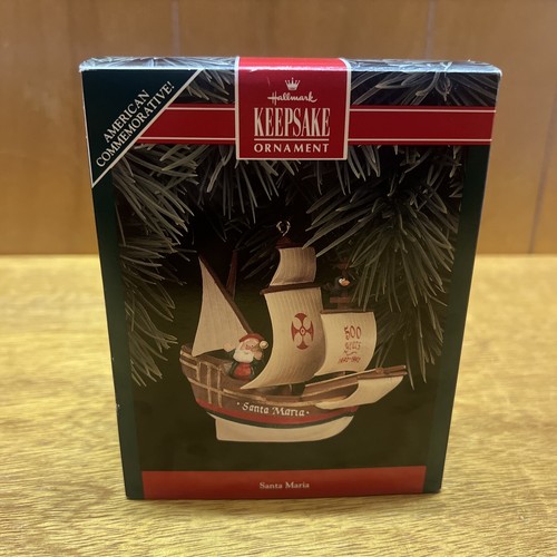 Vintage Hallmark Keepsake Ornament Merry Olde Santa Santa Maria Ship ...