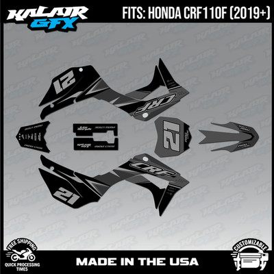 Graphics Kit for HONDA CRF110F CRF110 (2019-2024) OG Crew - Smoke | eBay