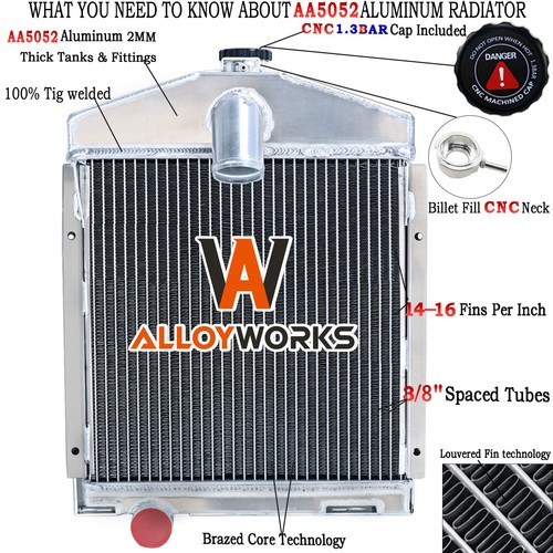 356356R94 4 Row Radiator For IH Farmall Tractor 100 130 200 230 Super A ...