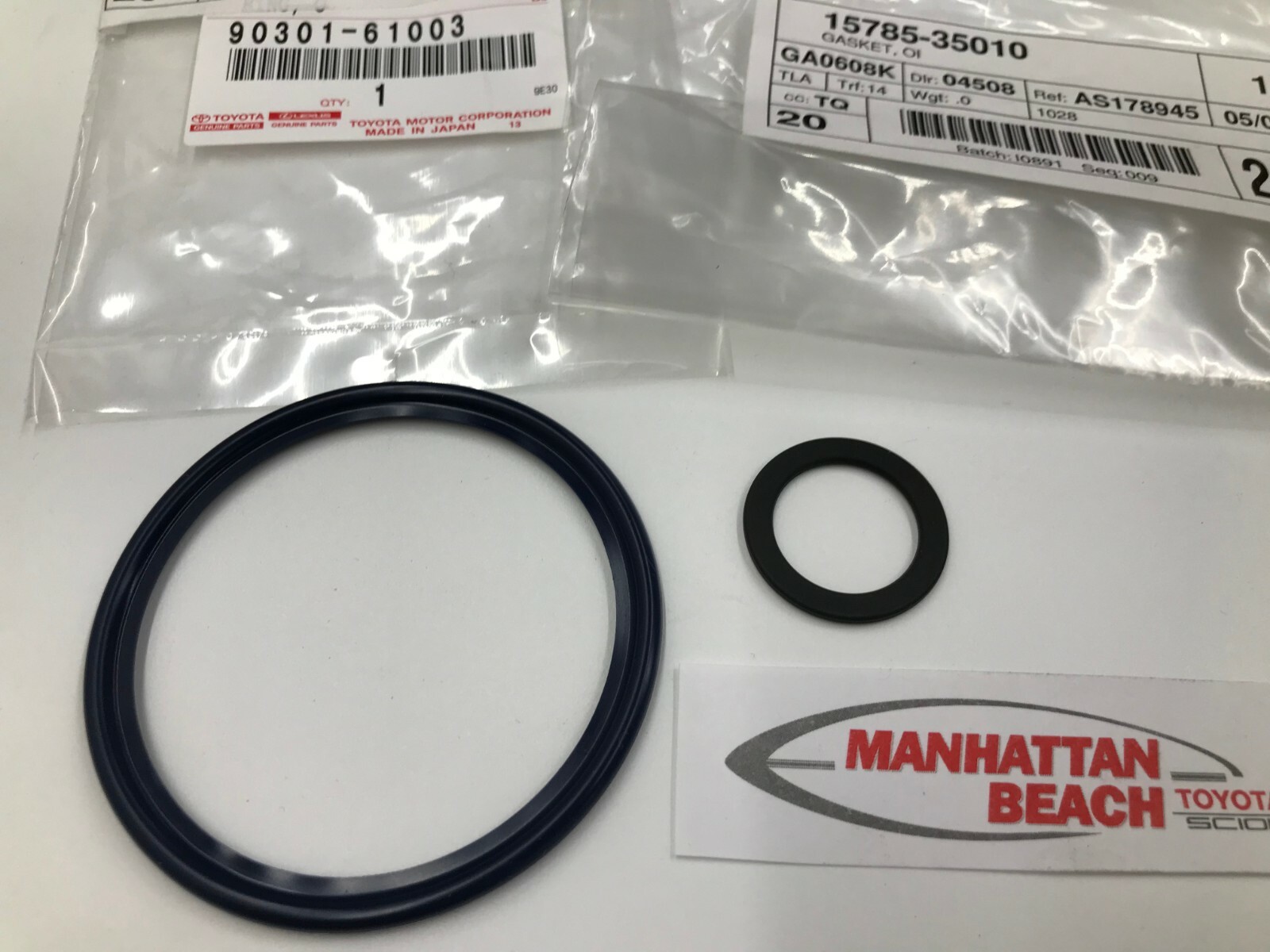 TOYOTA 4RUNNER T100 TRUCK ENGINE OIL COOLER O-RINGS 90301-61003 & 15785 ...