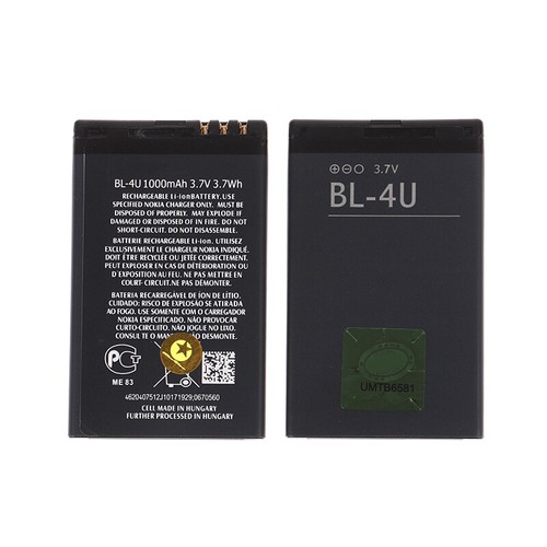 1000mAh BL-4U Phone Battery For Nokia Asha 300 305 306 5250 206 515 ...