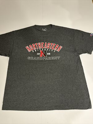 CHAMPION Adult Large Northeastern University Grandparent Grey Logo ...