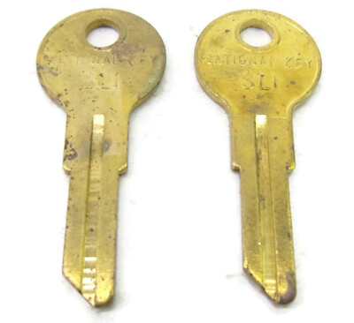 2-pcs SL1 Brass Key Blanks Cole National U.S.A. | eBay