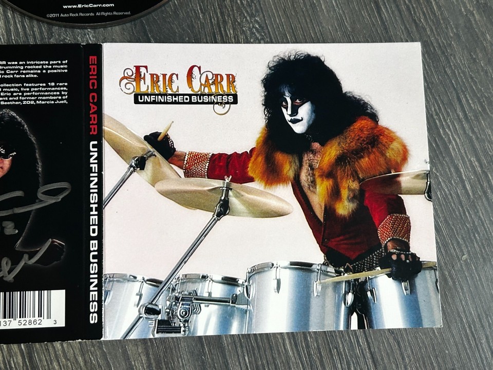 KISS CD Eric Carr Unfinished Business Digipak SIGNED AUTOGRAPH Bruce ...