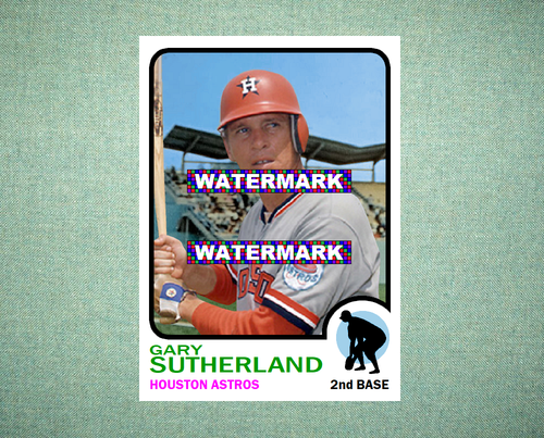 Gary Sutherland Houston Astros 1973 Style Custom Baseball Art Card | eBay