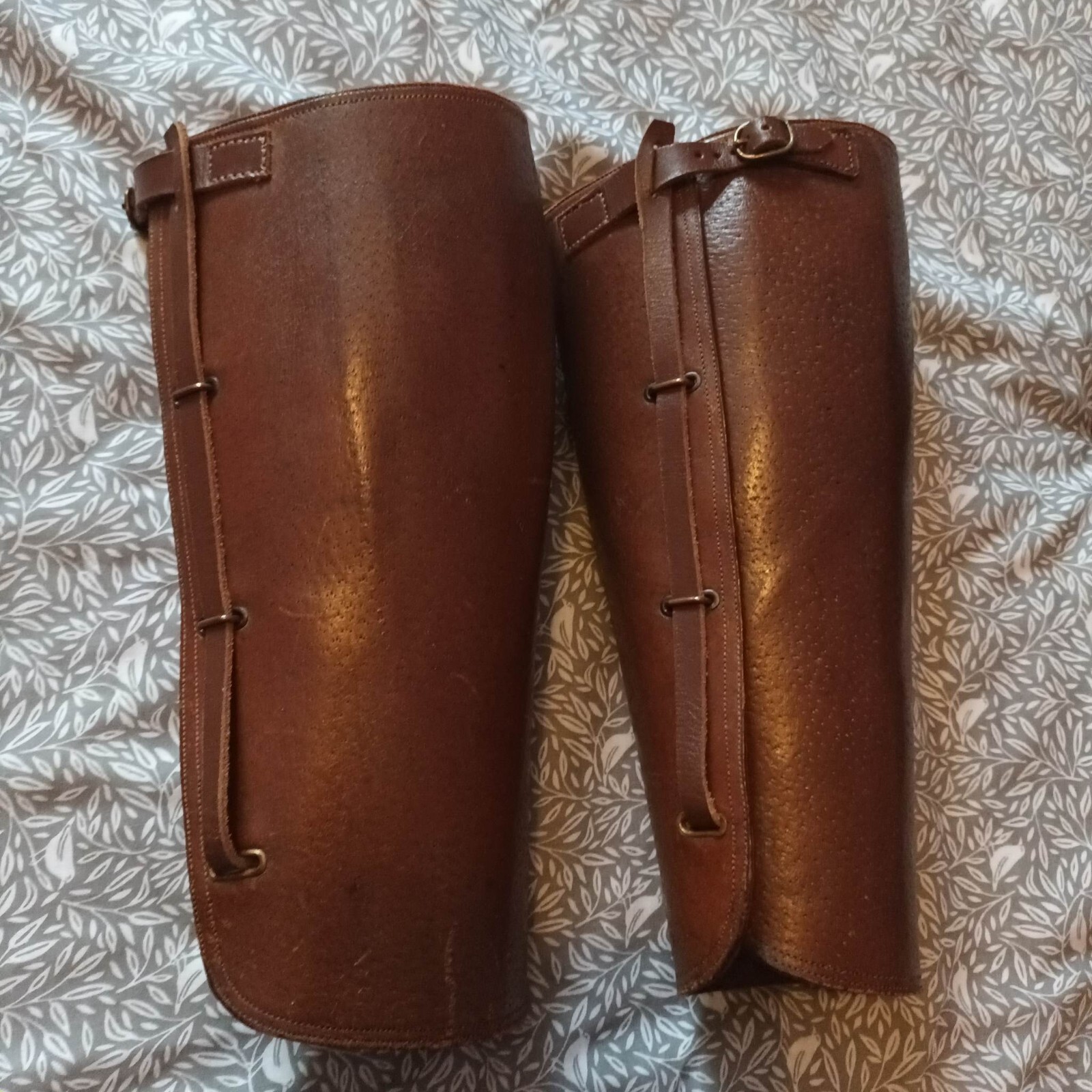 WW1 Leather Gaiters Very Good Condition - Fastenings Repaired | eBay UK