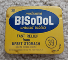 Vintage Tin BiSoDol Medicated Antacid Tablets Whitehall Laboratories 2 ...