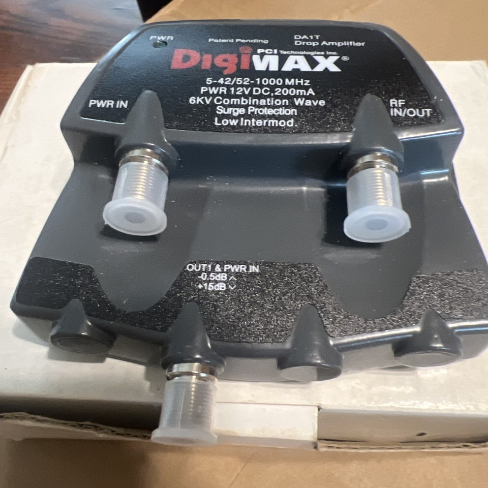 NEW - DIGIMAX One Port Drop Amplifier #DA1TC, 5-42/54-1000 MHz, Surge ...