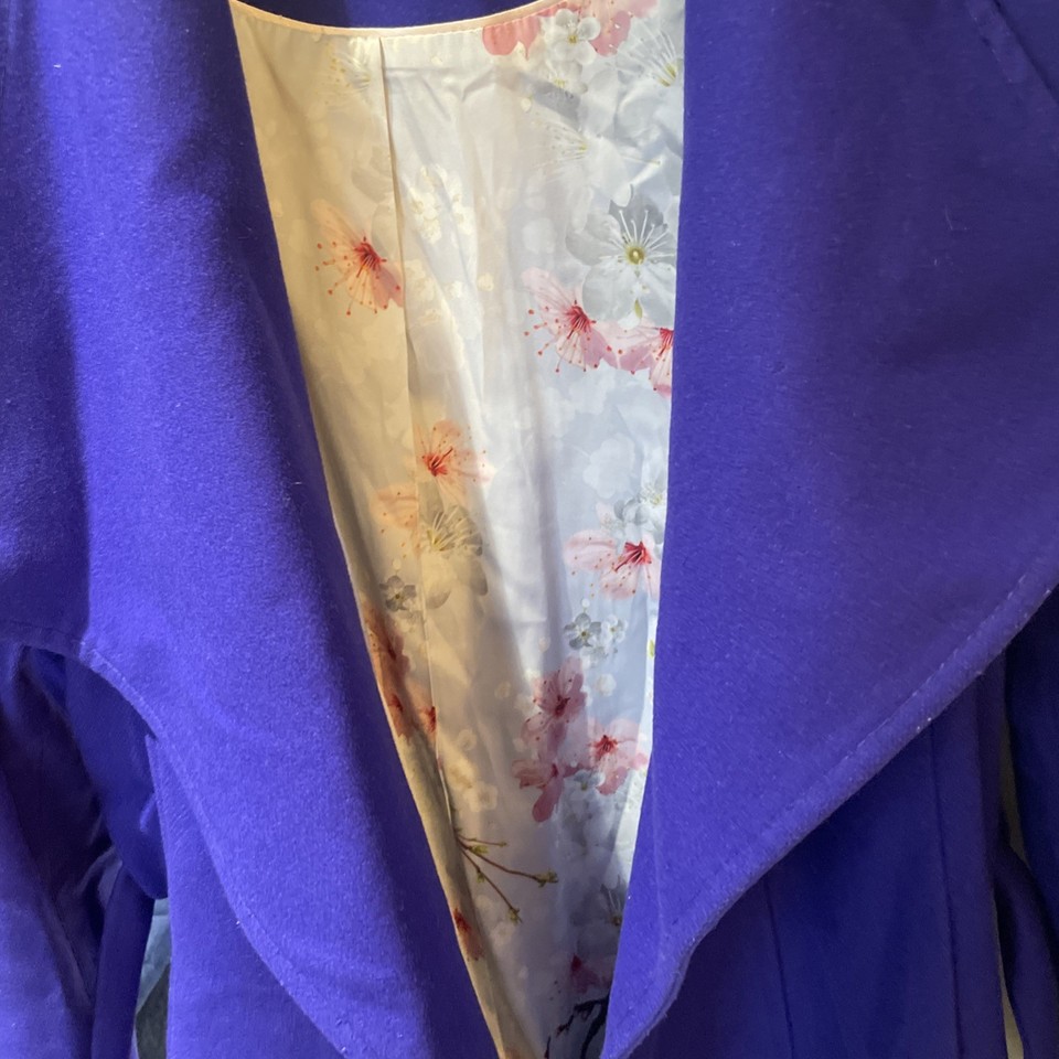 Ladies Wool Ted Baker Coat Size 4 | eBay UK