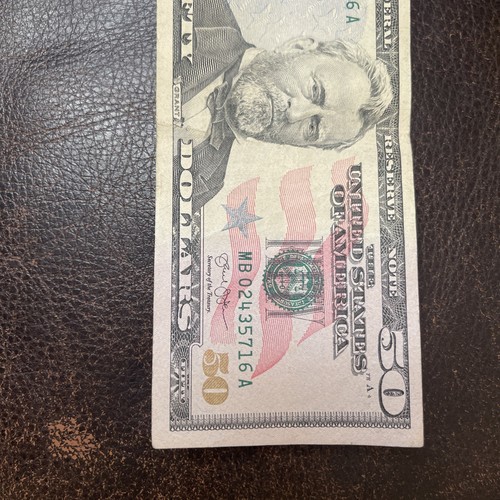 (50 dollar bill) Fancy Serial Number, Scattered/broken ladder | eBay