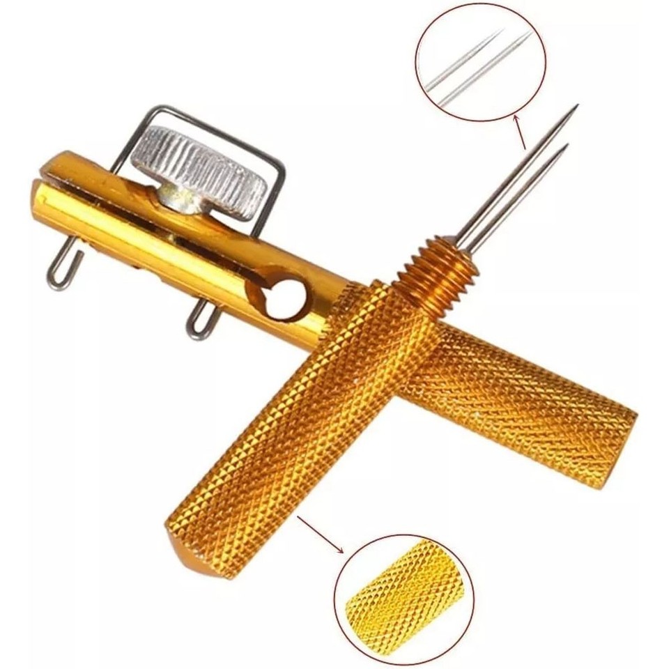 1/2X Gold Hook Tying Hook Tyer Fishing Line Hook Manual Knot Tying Tool ...
