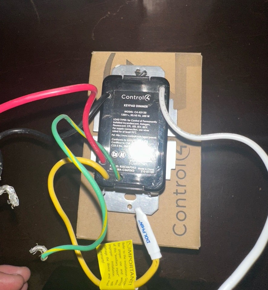 Control 4 C4-KD120 Wireless Keypad Dimmer WH | eBay