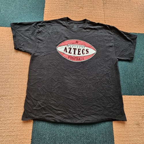 San Diego State Aztecs Football T-Shirt Black Men's 2XL XXL Graphic S/S ...