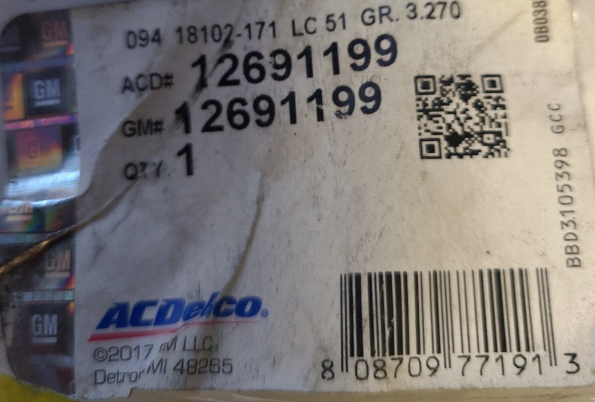 GM OEM OE Intake Manifold Gasket 12691199 New In Unopened Package Ships ...