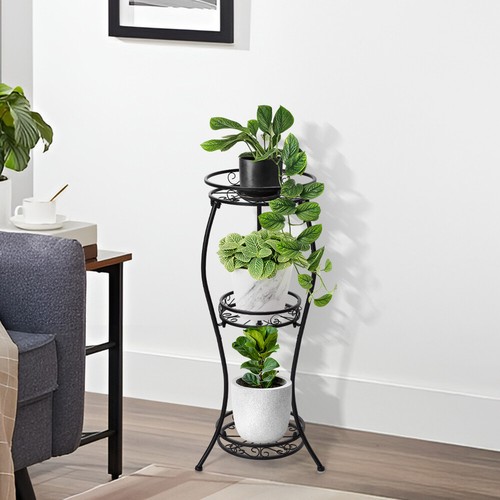 3 Tier Plant Stand Flower Pot Shelf Rack Holder Garden Indoor Outdoor ...