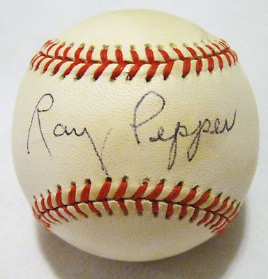 RARE Ray Pepper dec.96 PSA/DNA 1930's St. Louis Cardinals Browns Signed ...