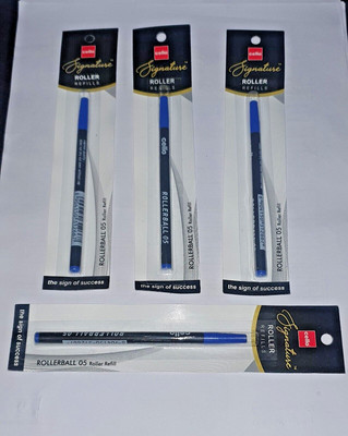 10 Cello Signature ROLLER BALL Pen Refill 0.5mm BLUE for Ivory, Origin ...