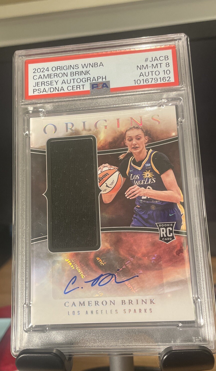 2024 Origins WNBA Cameron Brink Jersey Patch Auto RC LA Sparks PSA 8 ...