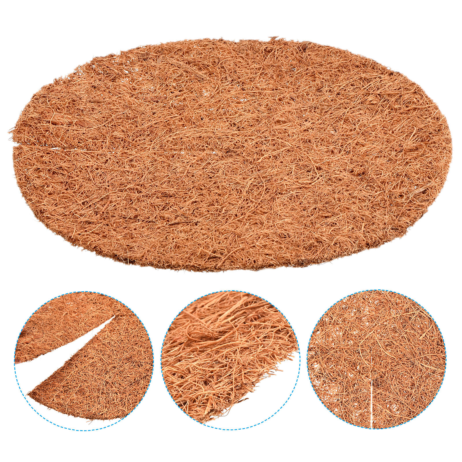 3pcs 8" Y Coconut Fiber Mulch Ring Mat Coir Tree Protector Root Soil ...