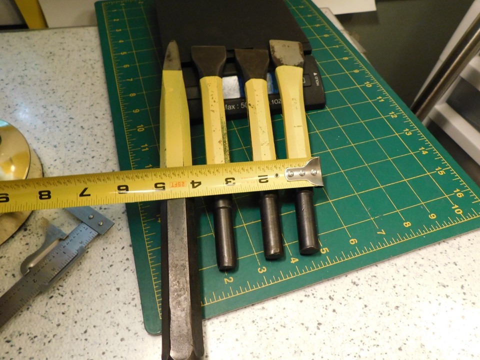 4-Vtg. Mason Cold Chisels Power Hammer Water Draw Iron City,Delaware ...