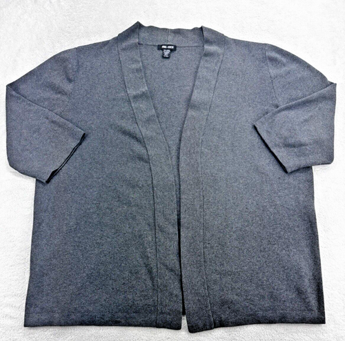 Spring + Mercer Open Cardigan Women XXL Gray 3/4 Sleeve | eBay